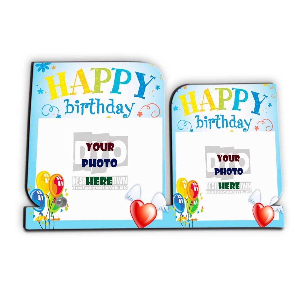Happy Birthday Gift Custom Wooden Sheet Photo Frame (HBD-05) - Design ...