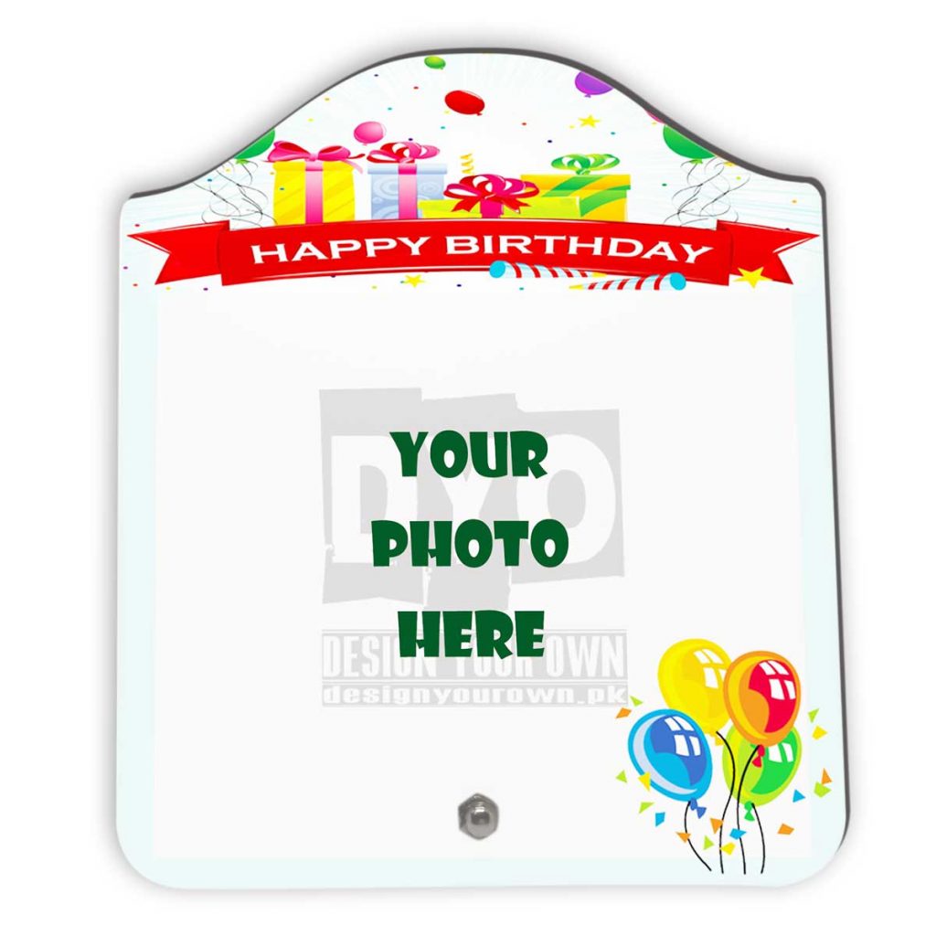 Happy Birthday Gift Custom Wooden Sheet Photo Frame (HBD-06) - Design ...