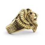 Design Your Own Gold Lion Ring For Men Stainless Steel Lion Design ...