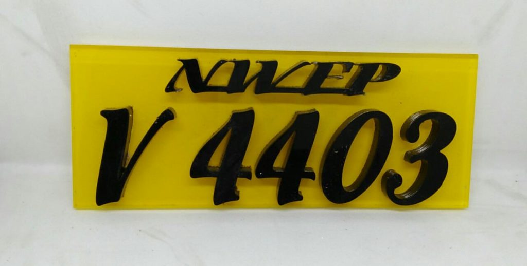 Personalized Any Bike Number Plate Acrylic Customized With Any Text ...