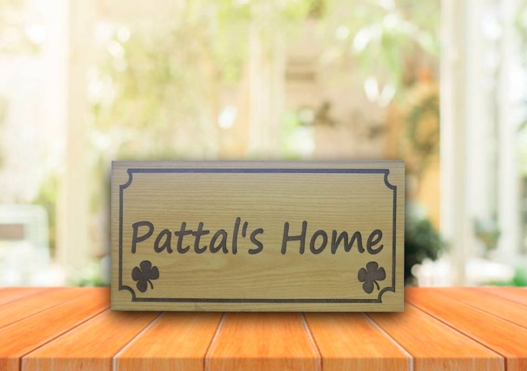 Personalized Outdoor Wooden Name Plate - Design Your Own | Online gift ...
