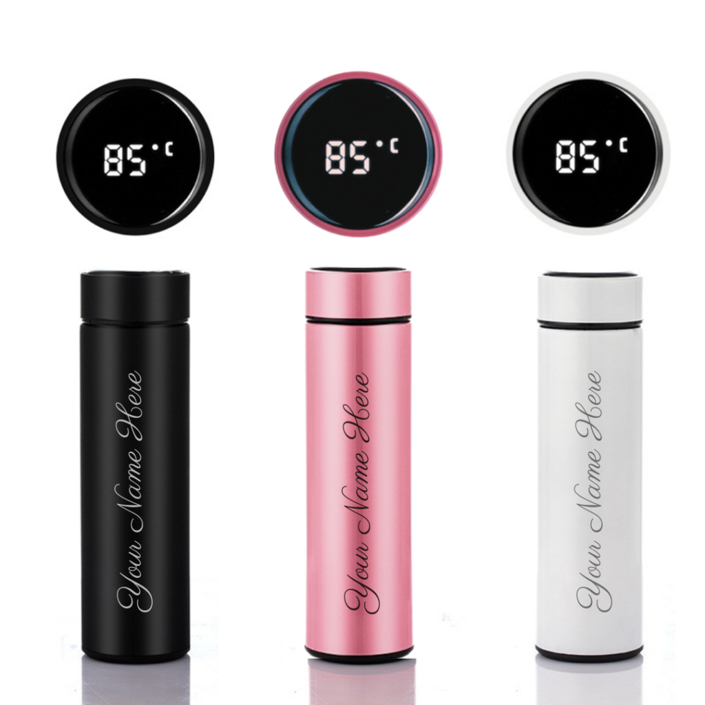 Customized LED Smart Water Bottle | Digital Thermos 17oz With ...
