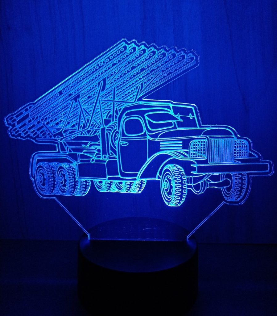 Design Your Own Colour Changing Army Vehicle Lamp 3D LED Night Light ...